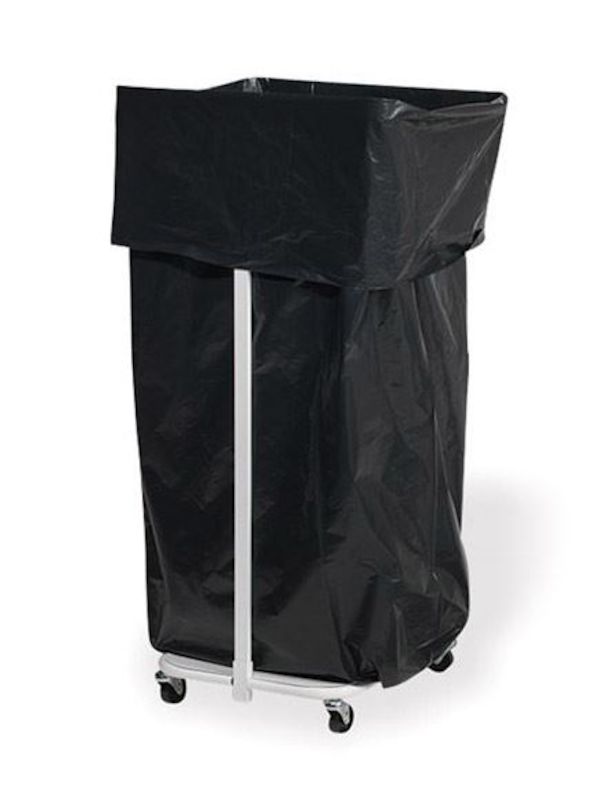 Sopsäckshållare med 4 länkhjul, 240 liter, vit | Gerdmans