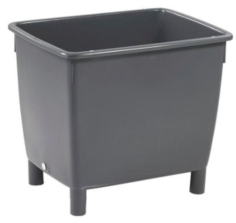 Plastkar Flinta på fødder, vandbeholder, 210 l, grå | Fri Fragt | Gerdmans