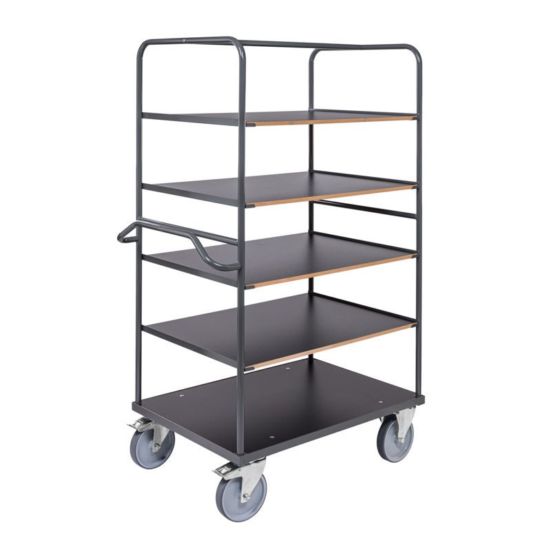 Hyllvagn Nean, med 5 hyllplan, klarar 100 kg per hyllplan | Gerdmans