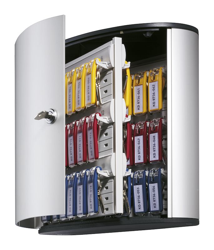 Nyckelskåp Key Box, aluminium, 54 krok, 280x300x120 mm | Gerdmans