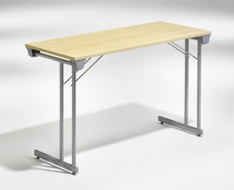 Utbildningsbord Hatty, fällbart, 1200x500 mm, björk/silver | Gerdmans
