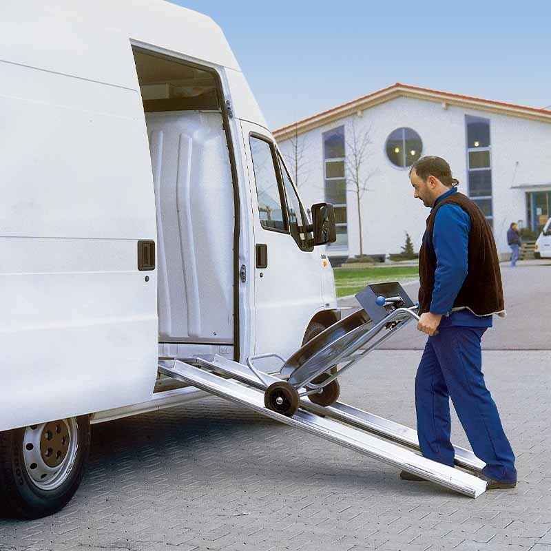 Lasteramper med renne, lastekapasitet 350 kg, rennebredde 150 mm, 1 par ...