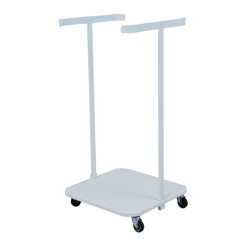 Sopsäckshållare, vitlackerad med 4 hjul, tre storlekar | Gerdmans