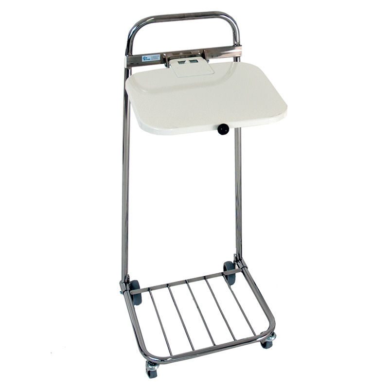 Sopsäckshållare på hjul med lock, 4 hjul, 60 liter, vit | Gerdmans