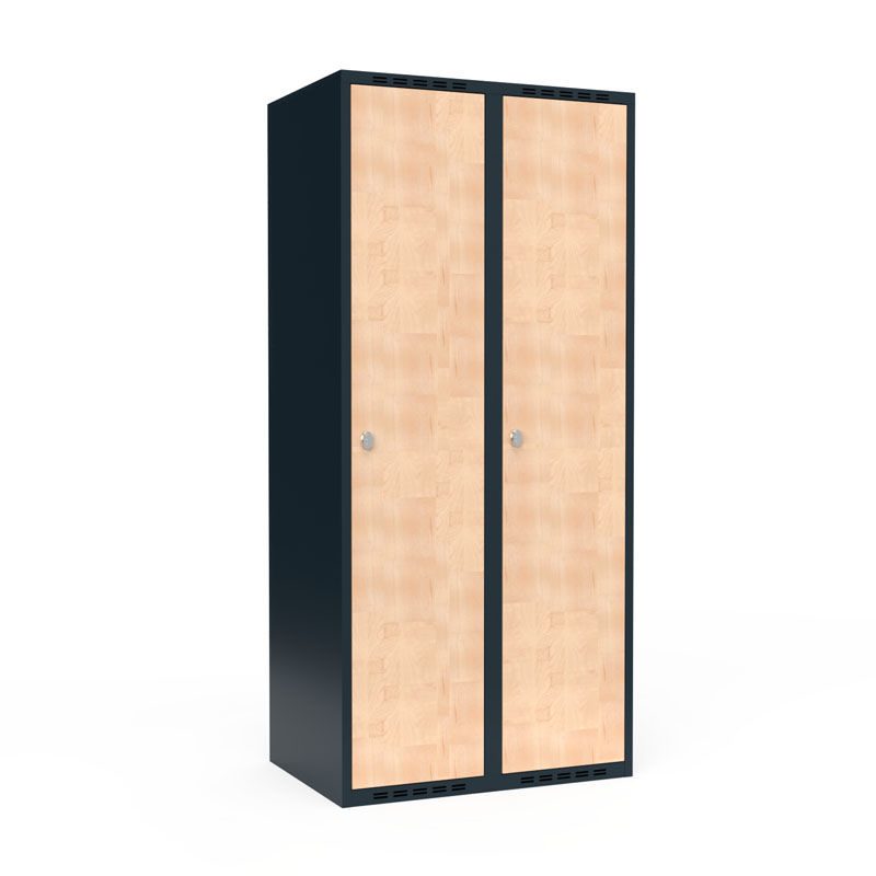 Klesskap Fydor FFF, BxDxH 800x550x1752 mm, 2 dører i 2 skap, rett tak ...