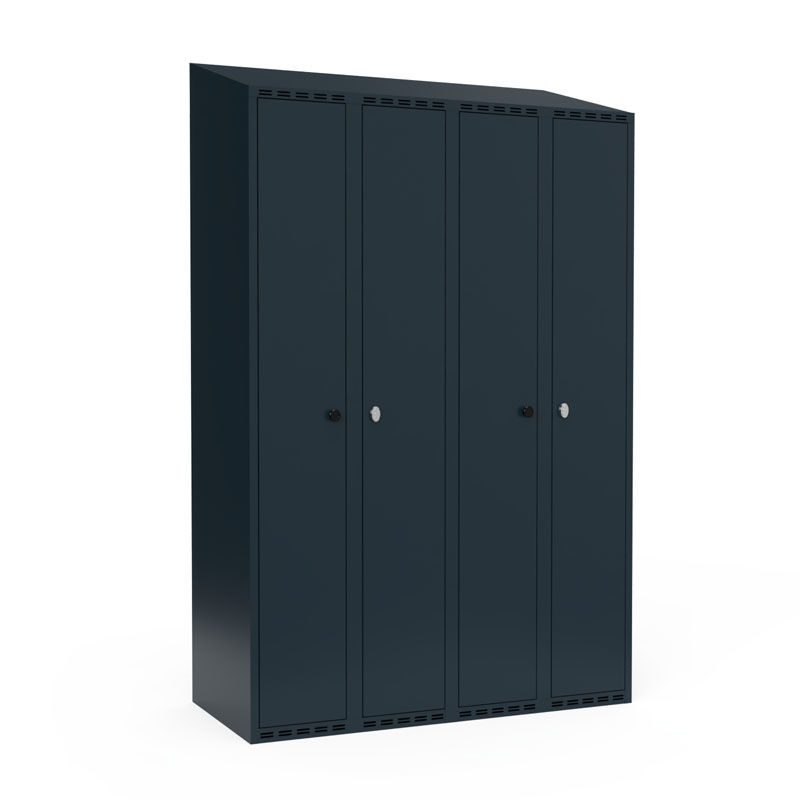 Klesskap Fydor SMC med pardører, 2 plasser 300+300 mm, skråtak ...