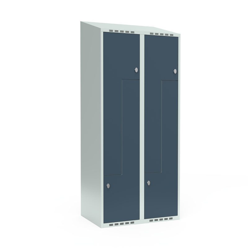 Z-skab Fydor SMZ, BxDxH 800x550x1900 mm, 4 låger i 2 skabe, skråt tag ...