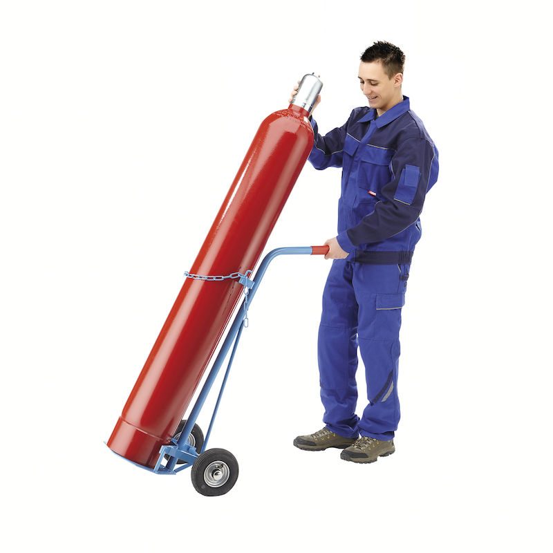 Gastubskärra Ergo, för 1 gastub, 40 l, luftgummihjul | Gerdmans