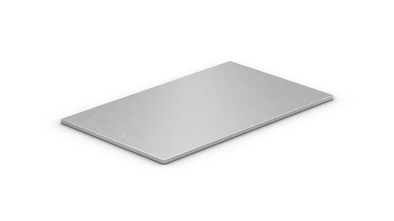 Hylle til hyllevogn Abbe, av sinkplate, LxB 1015 x 620 mm | Gerdmans