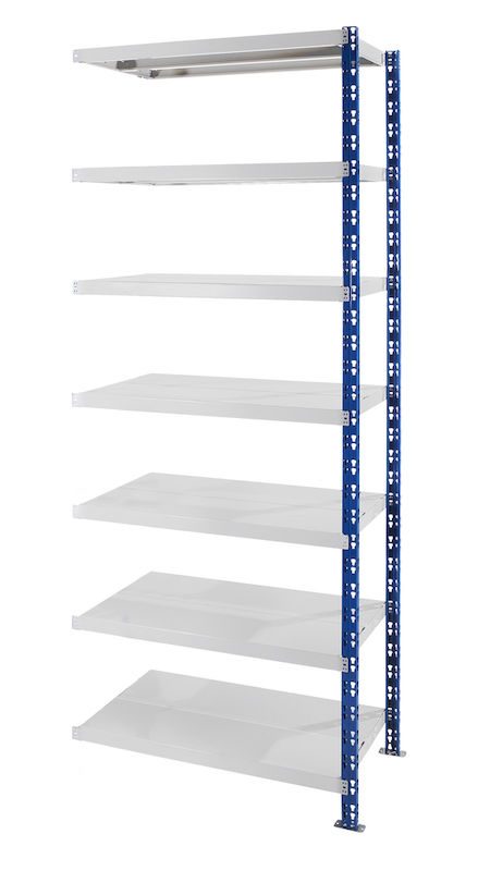 Lagerhyller, universal, stabil Jolene, hyller av stålplate, HxBxD 2522 ...