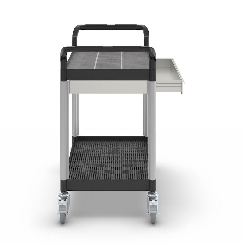 Rullvagn med lådor Pelle, LxBxH 850 x 480 x 950 mm, 1 låda, 2 hyllplan ...
