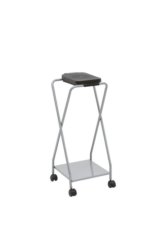 Sopsäckshållare Jon, för volym upp till 120 l, ställ på hjul, lock ...