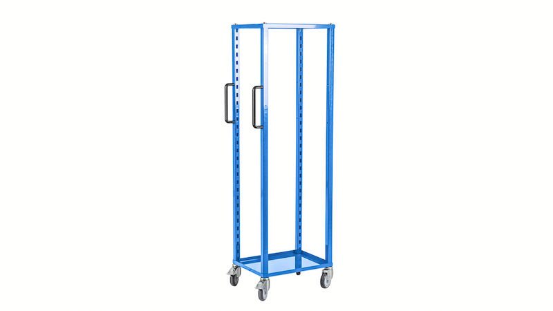 Backställ CustomLine, LxBxH 575 x 405 x 1680 mm, ljusblå RAL 5012 ...