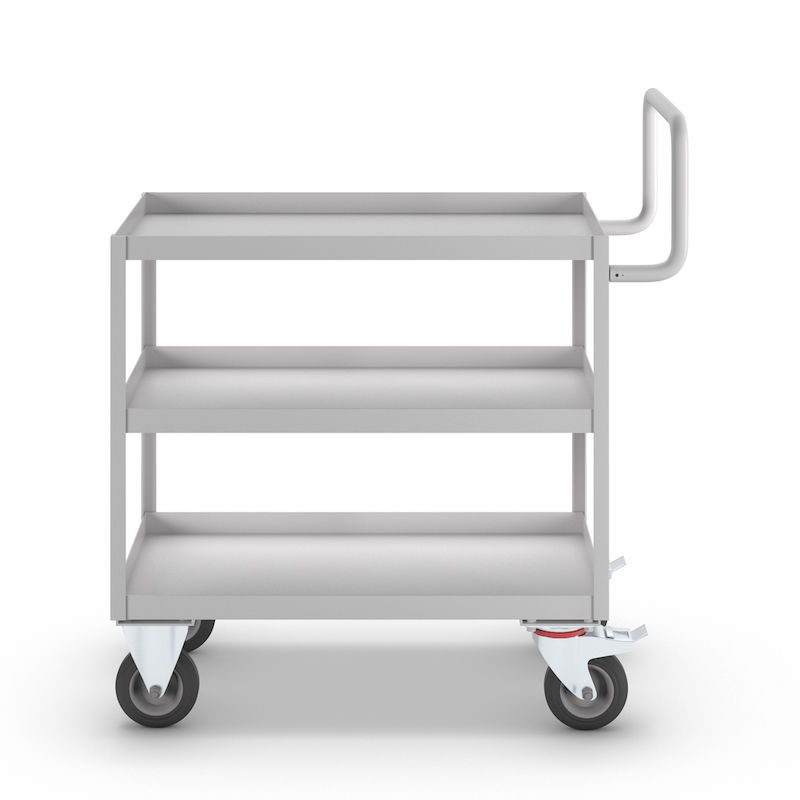 Rullvagn Lovis, hyllplan med uppvikt kant, 3 hyllplan | Gerdmans
