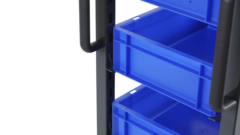 Backställ med backar CustomLine, för backar LxB 400 x 300 mm, grå, med ...