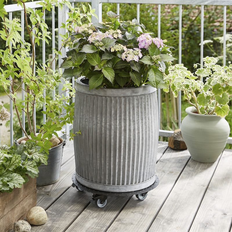 Blomvagn Aluminium Alaska Wagner, lastkapacitet 150 kg, rund, Ø 380 mm ...