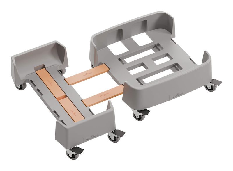 Vogner for avfallsbeholdere Durabin, 4 svingbare hjul, 60 liter | Gerdmans