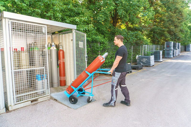 Gastubskärra Ergo, för 1 gastub upp till Ø 380 mm, med stödhjul ...